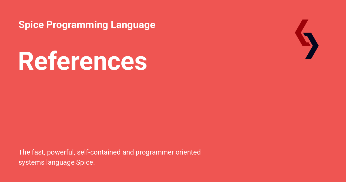 References - Spice Programming Language